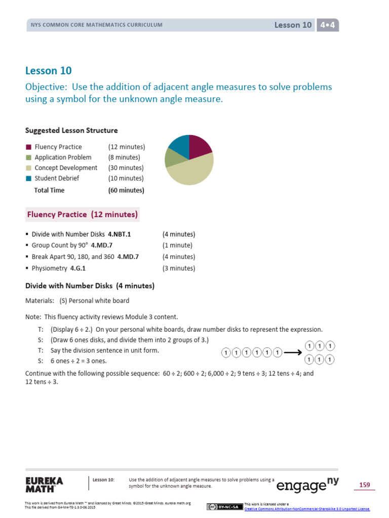 Math g4 m4 Topic C Lesson 10 | PDF | Mathematics | Angle