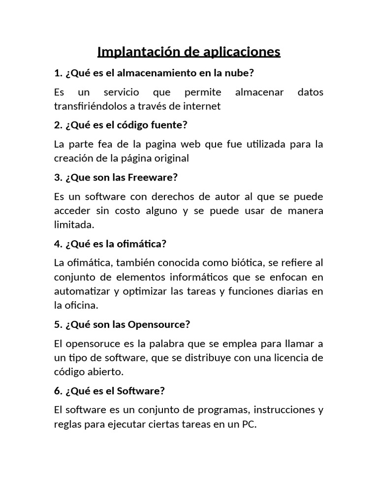 Implantación de Aplicaciones | PDF | Software de la aplicacion | Software