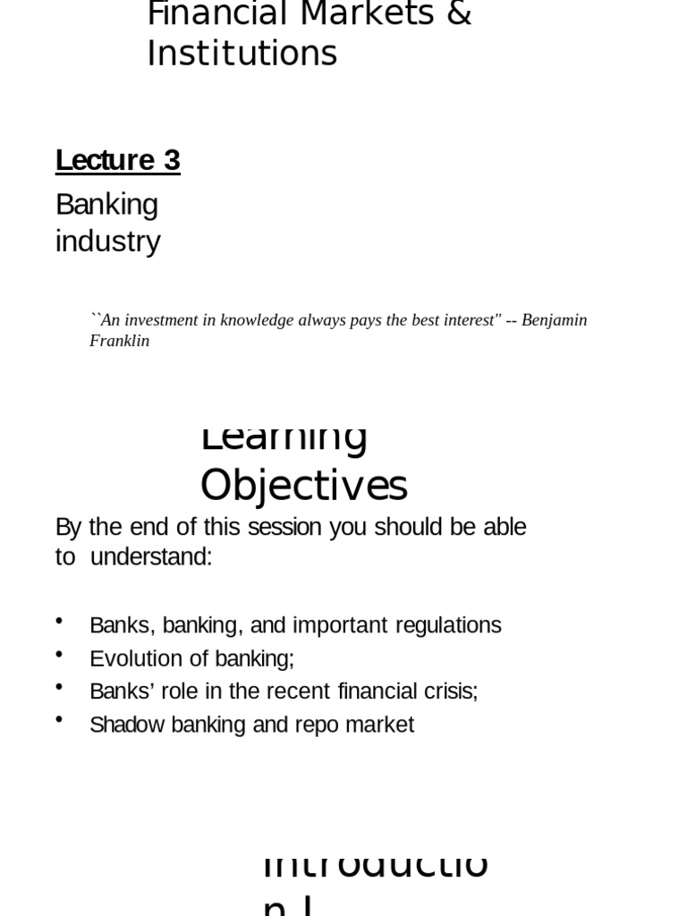 3 Bankingindustry | PDF | Banks | Shadow Banking System