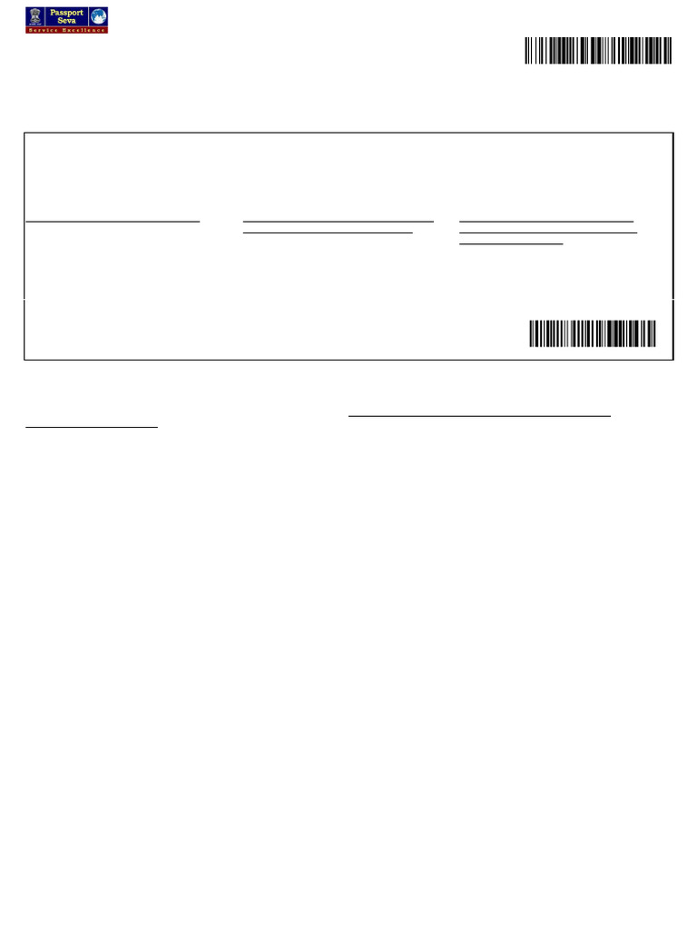 Passport Acknowledgement Slip Details | PDF