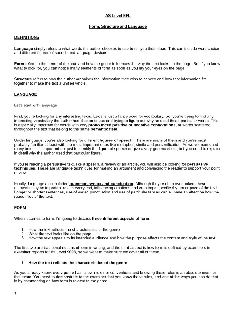 Form Structure Language 9093 | PDF | Poetry | Genre