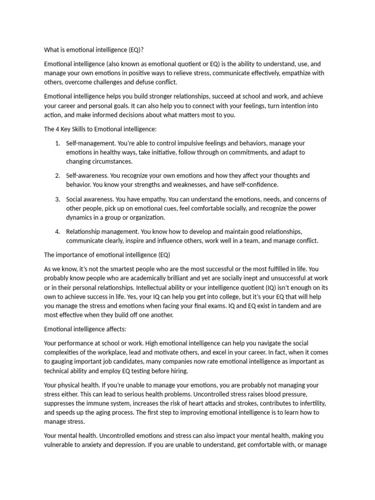 Boosting Emotional Intelligence | PDF | Emotional Intelligence | Emotions