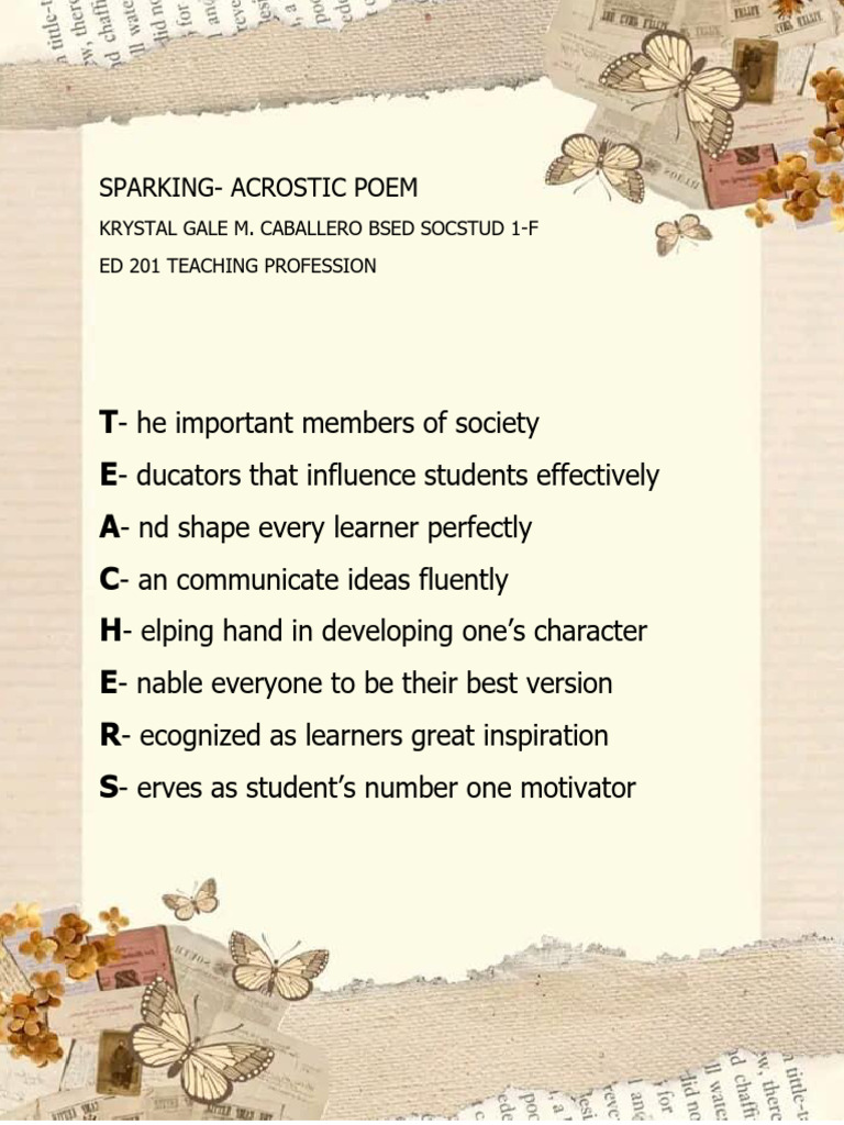 Caballero Acrostic | PDF