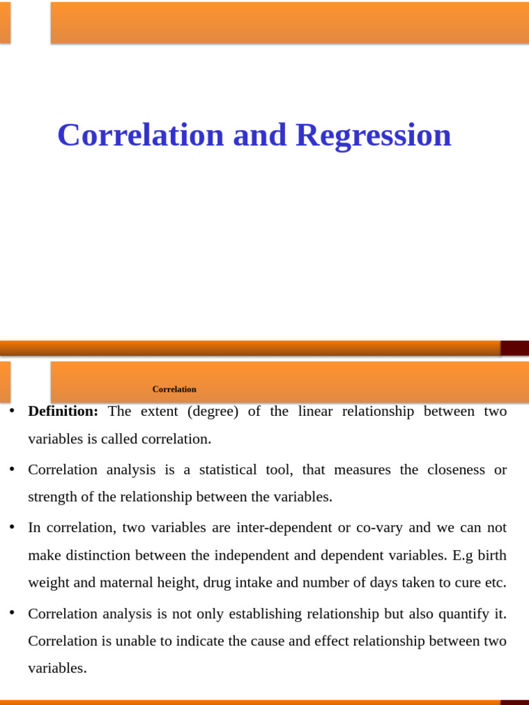 correlationandregression1-200905162711 (3) | PDF | Scatter Plot | Statistical Analysis