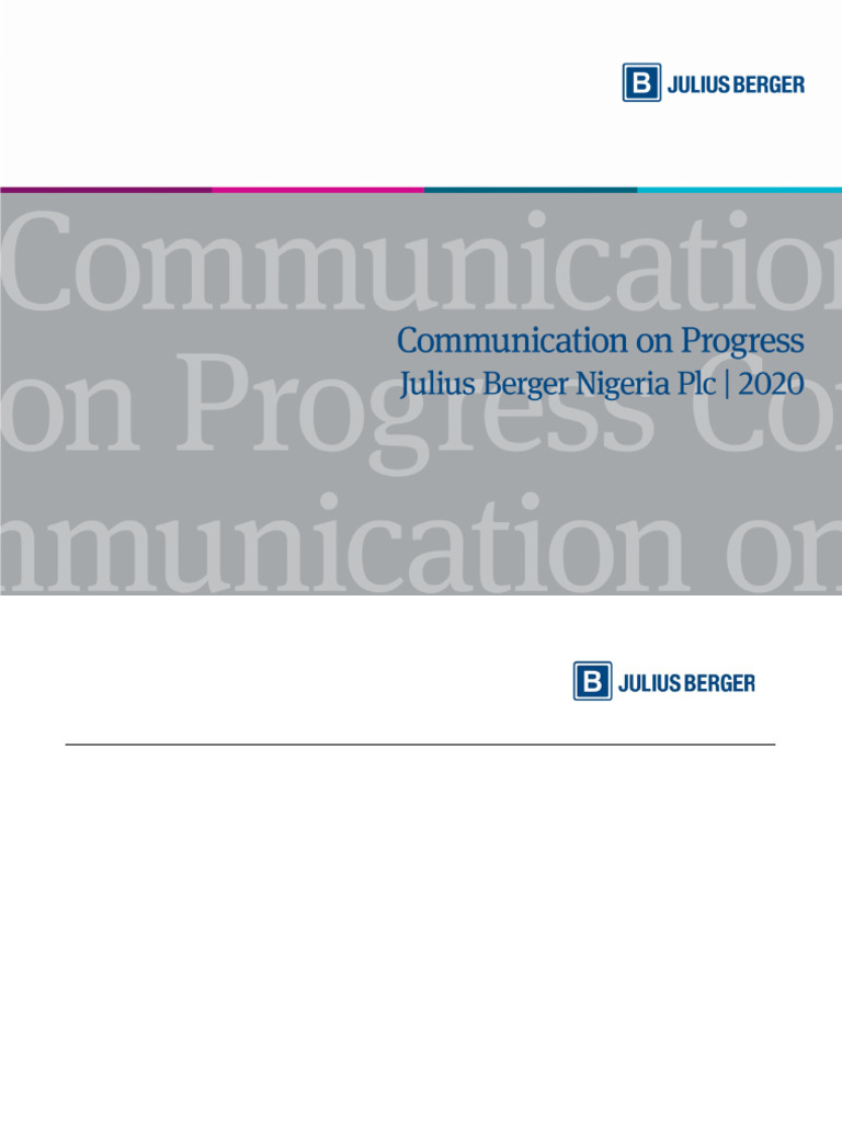 Julius Berger Nigeria: COP 2020 Overview | PDF | Waste | Waste Management