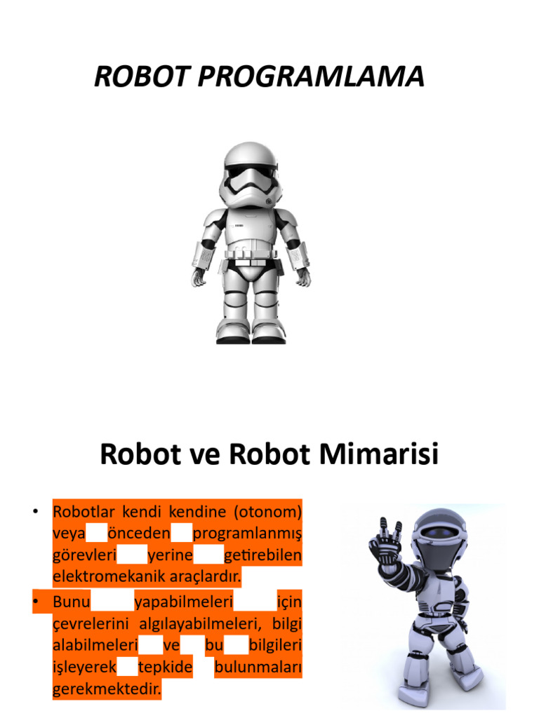 1 Robotik Programlama | PDF
