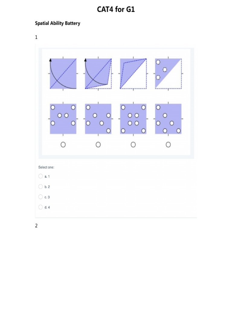 Do - CAT4 For G1-07-Spatial Ability Battery | PDF