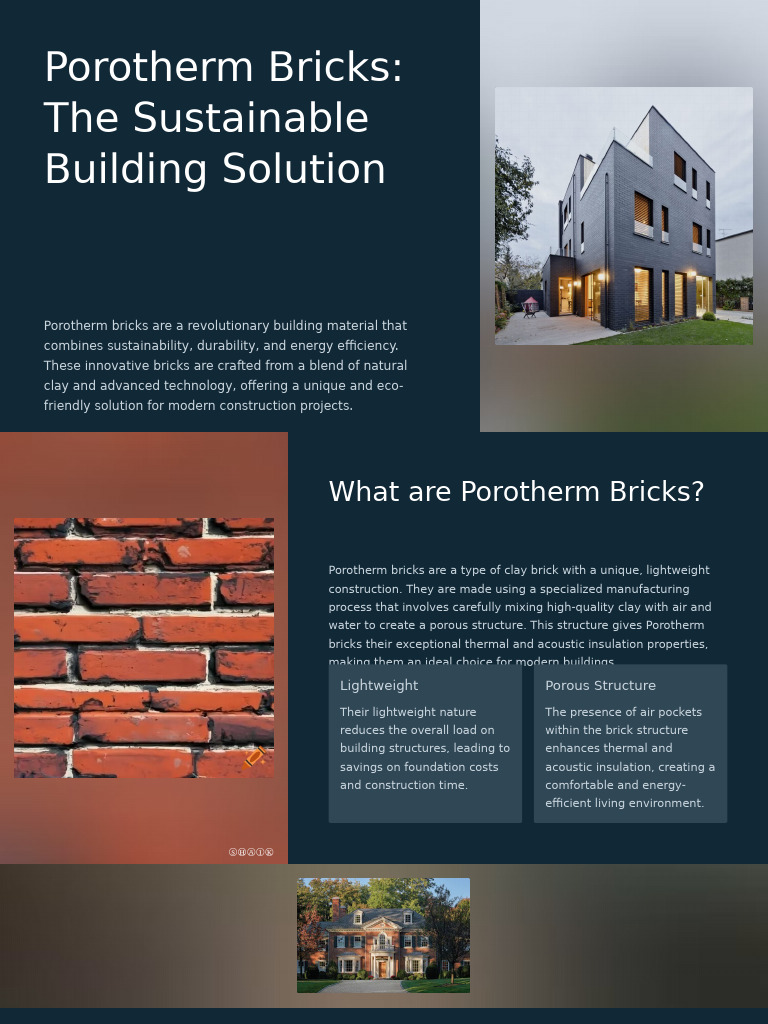 Porotherm Bricks The Sustainable Building Solution | PDF
