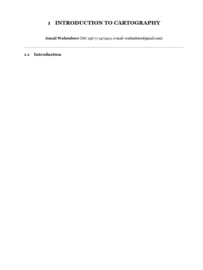 Cartography1 01 Introduction | PDF | Cartography | Geographic ...