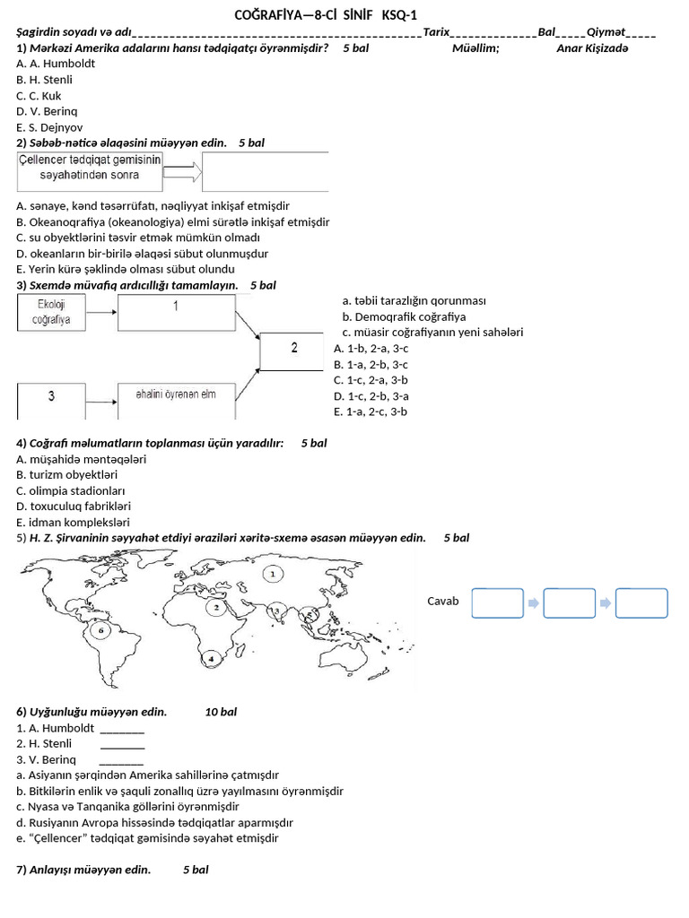 Coğrafiya - 8-Ci Sinif ksq-1 | PDF