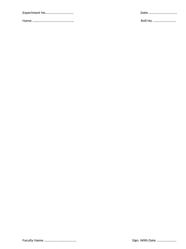 Experiment File | PDF | Home & Garden