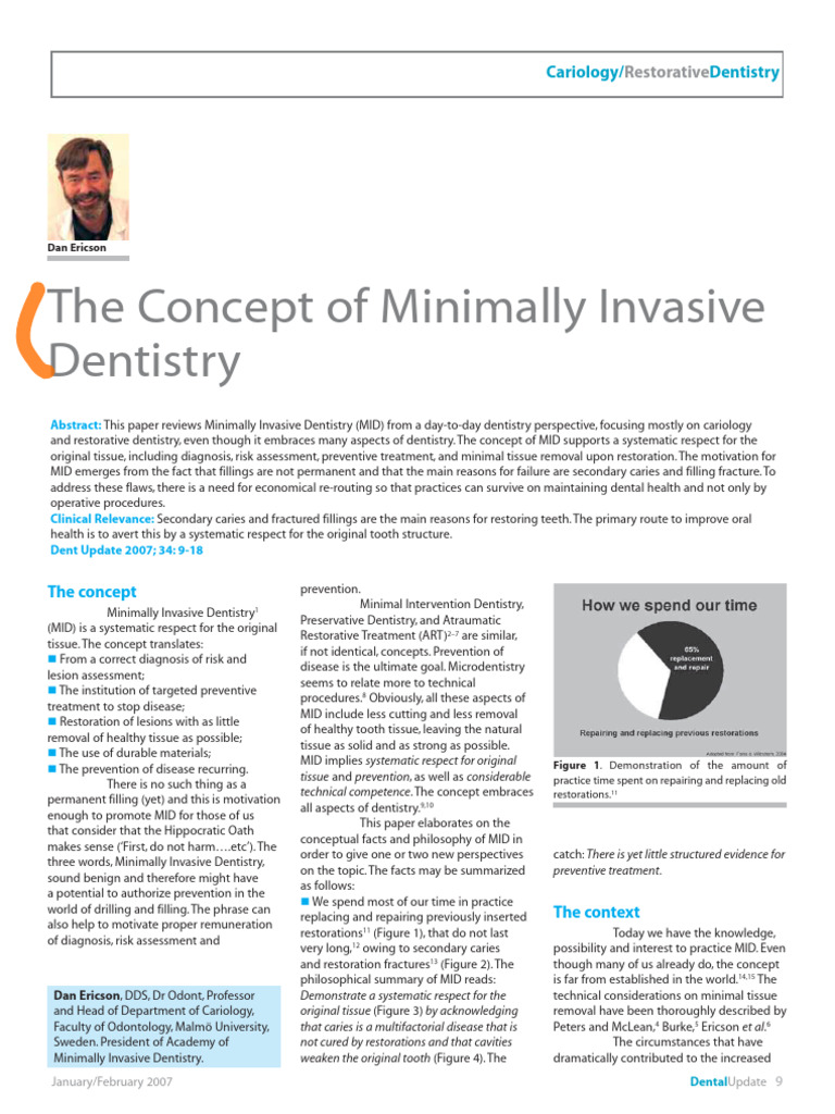 2007 Concept of Minimally Invasive Dentistry | PDF | Dentistry | Human ...