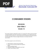 Consumer Studies Notes | PDF | Nutrition | Diet & Nutrition