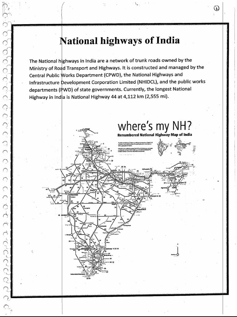 Nation Highway of India Project | PDF