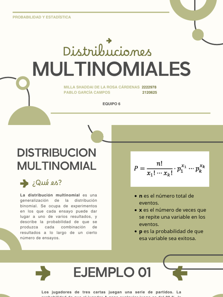 Distribuciones Multinomiales | PDF | Probabilidad | Teoría de probabilidad