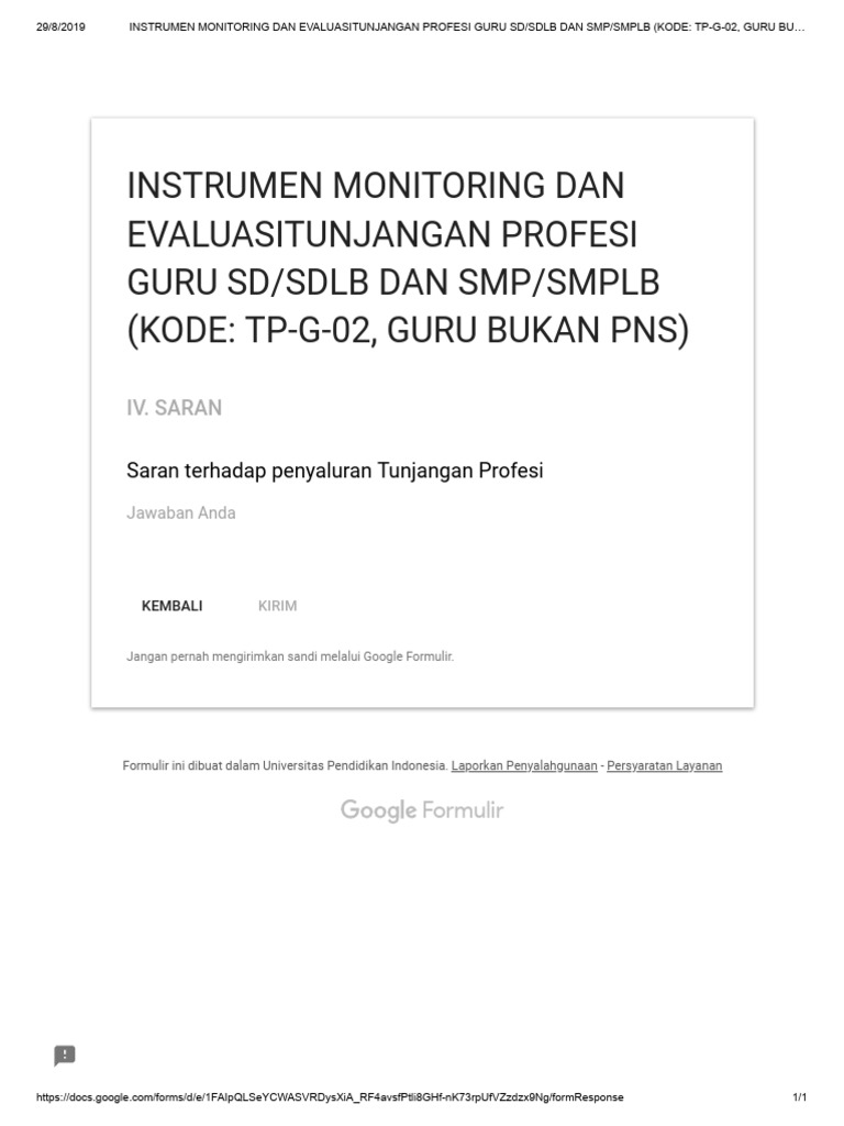Instrumen SERGUR NON PNS Hal 4 | PDF