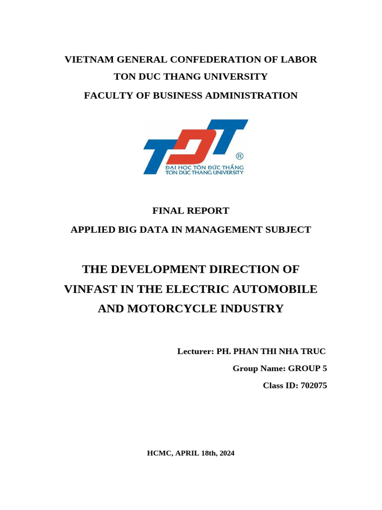 BIG DATA - Final Report - File Word | PDF | Methodology | Sustainability