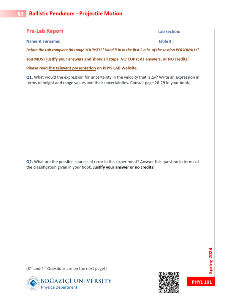 101 Lab Sheet-3 1 | PDF | Applied And Interdisciplinary Physics | Motion (Physics)