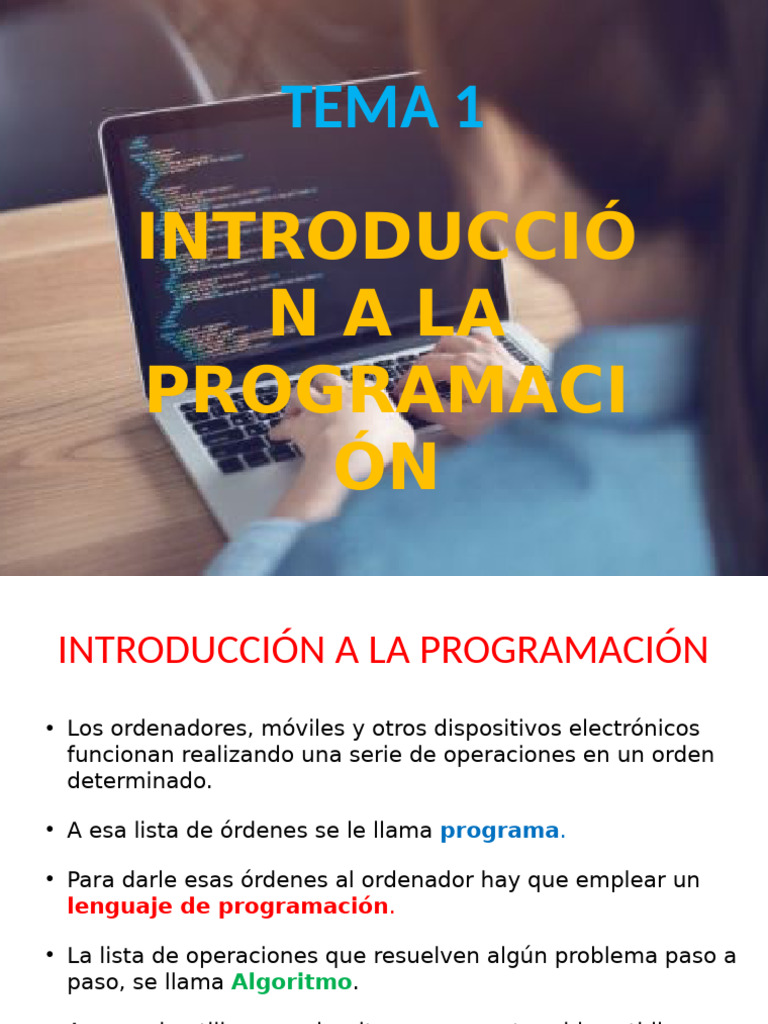 Introducción A La Programación | PDF | Programación de computadoras | Lenguaje de programación
