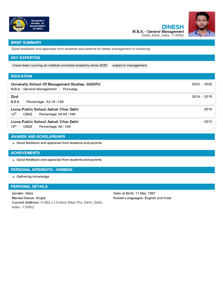 Dinesh: Brief Summary | PDF