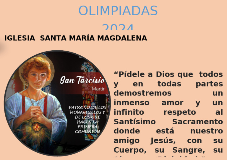2024 Pancarta de San Tarcisio | PDF | Religión y espiritualidad