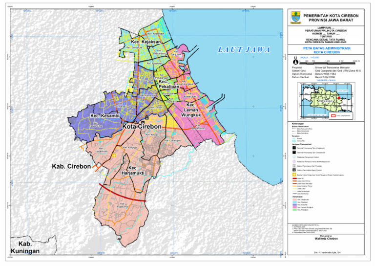 Lampiran I.1 - Peta Batas Administrasi Kota Cirebon | PDF