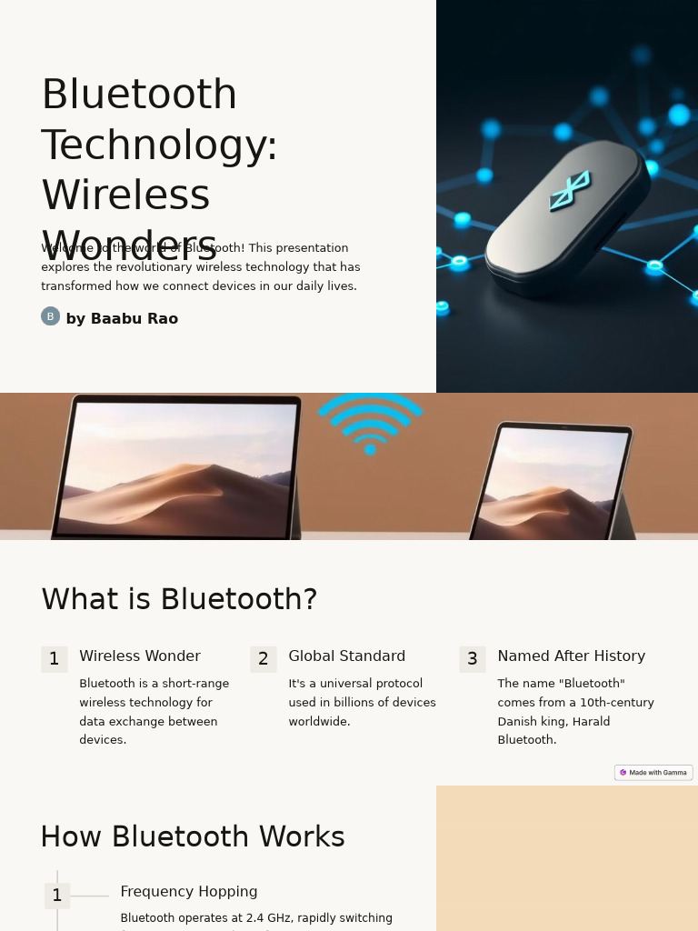 Bluetooth Technology Wireless Wonders | PDF | Bluetooth ...