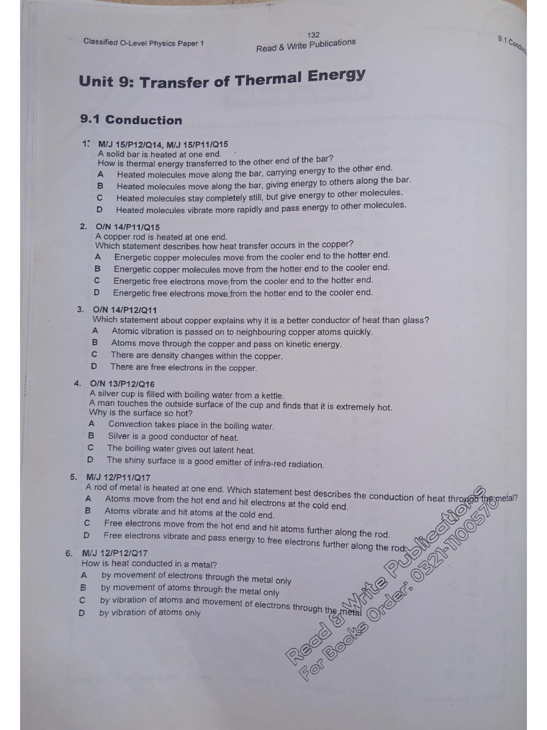Thermal Energy Questions | PDF