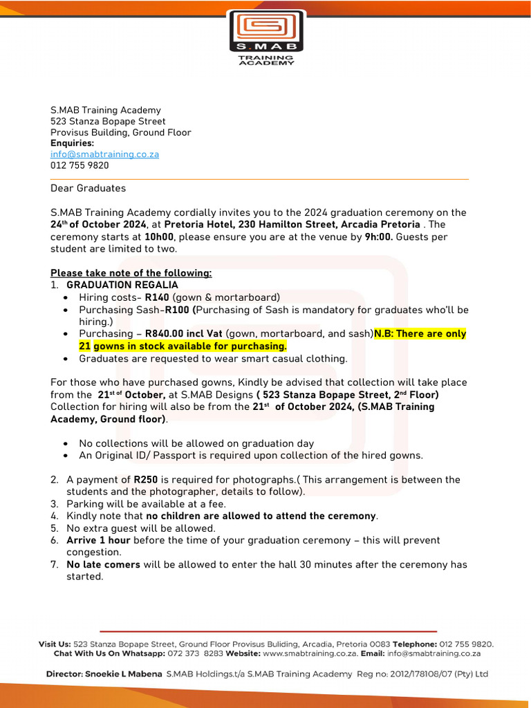 Graduation Letter | PDF