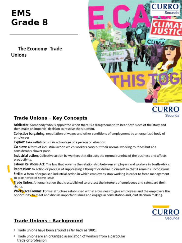 EMS G9 T3 - Trade Unions | PDF | Trade Union | Employment