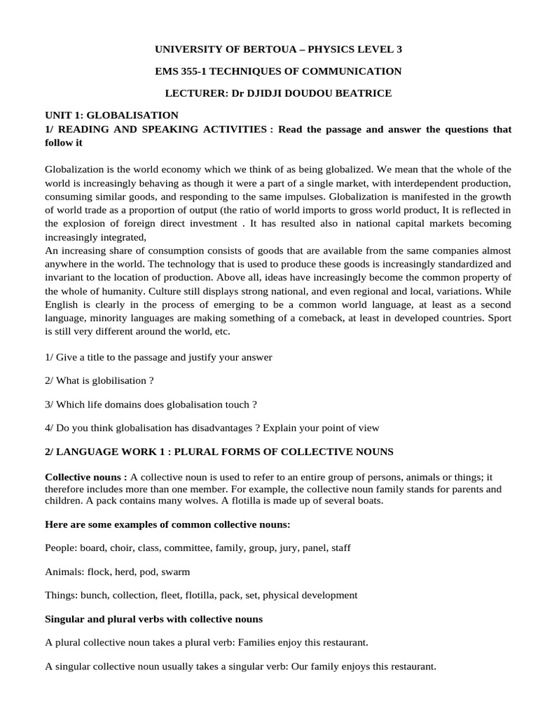 Phy 3 Uni Bta Forbi Anglais 2024 | PDF | Grammatical Number | Plural