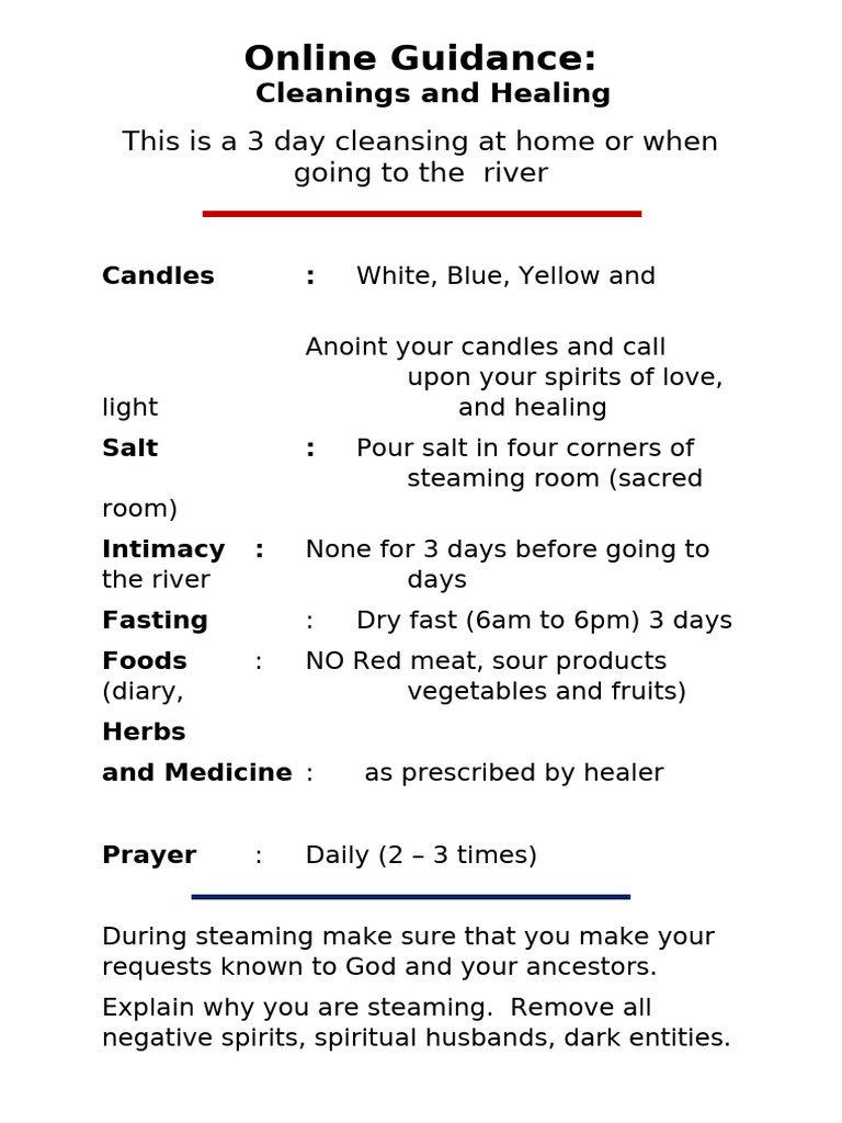 River Cleansing Ritual Guide | PDF | Religion & Spirituality
