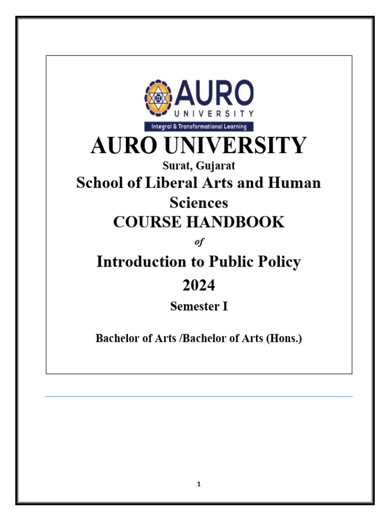 Introduction to Public Policy Course Guide | PDF | Critical Thinking ...