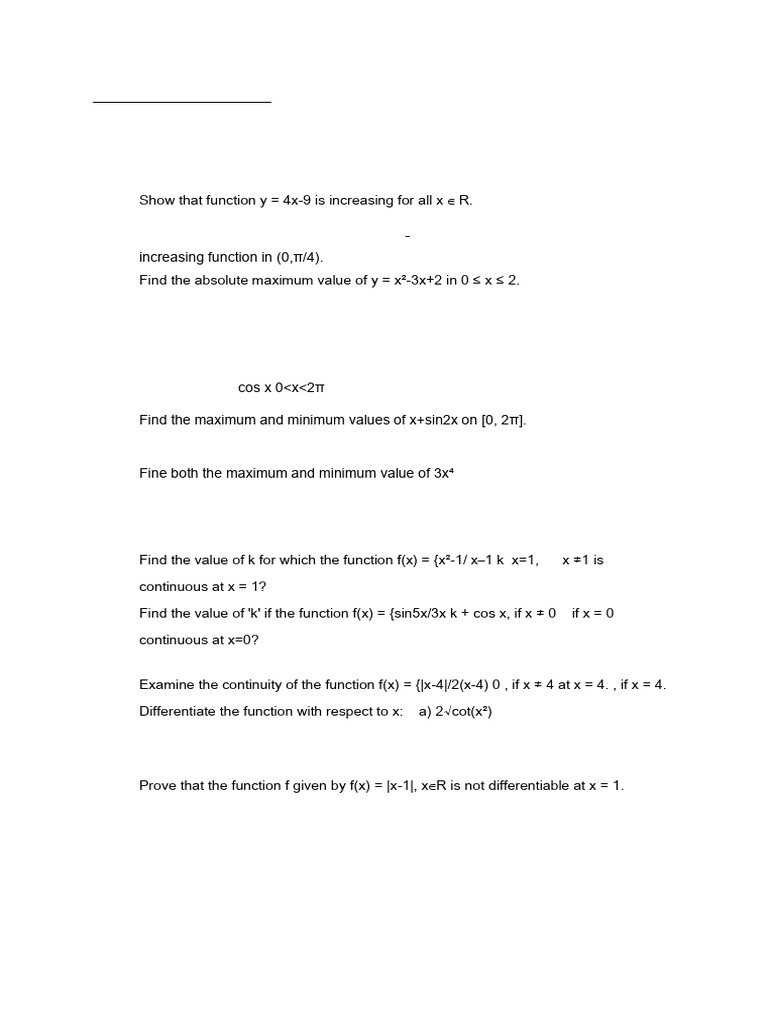 Class 12 Math Question Bank | PDF | Applied Mathematics | Analysis
