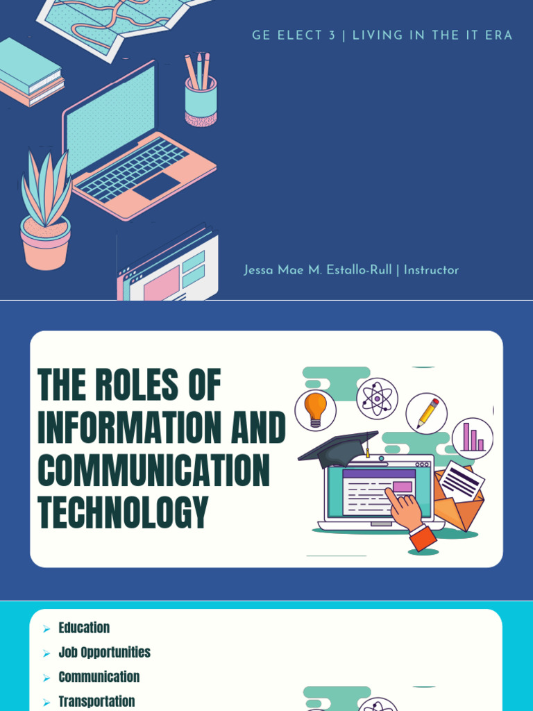 ICT's Role in Modern Society | PDF | Educational Technology ...