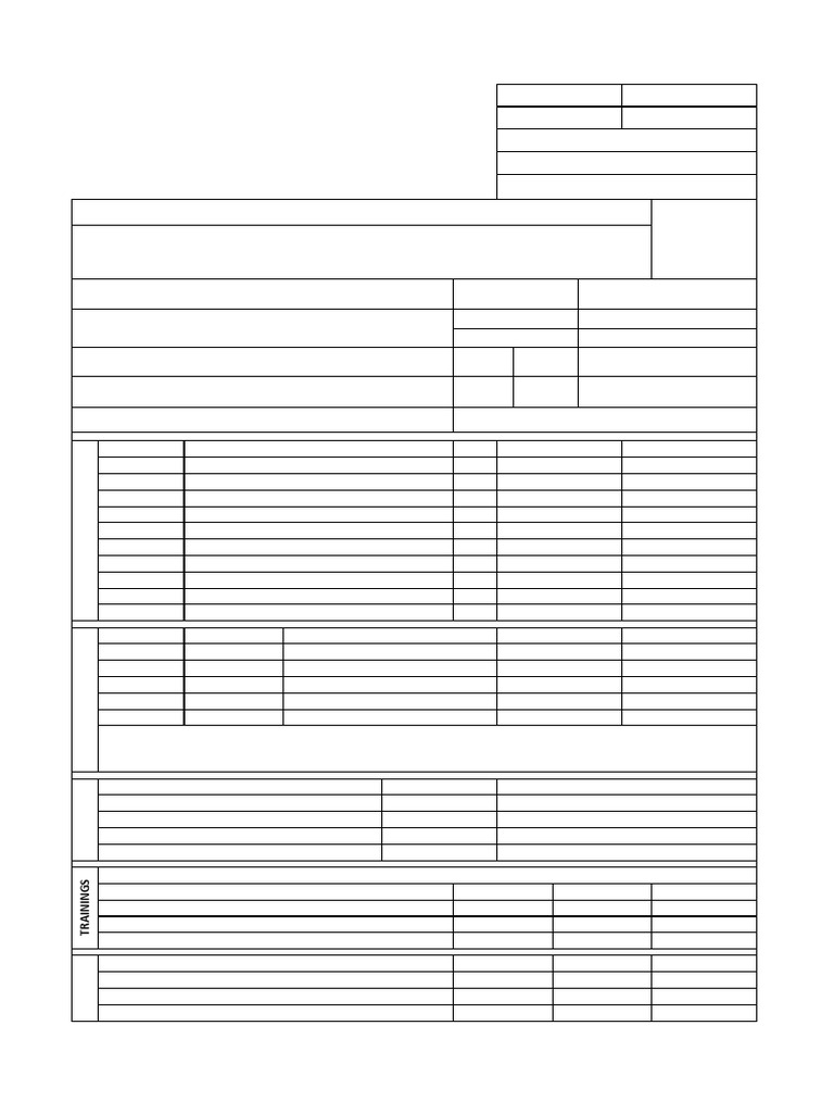 Biographical Data Sheet | PDF | Employment