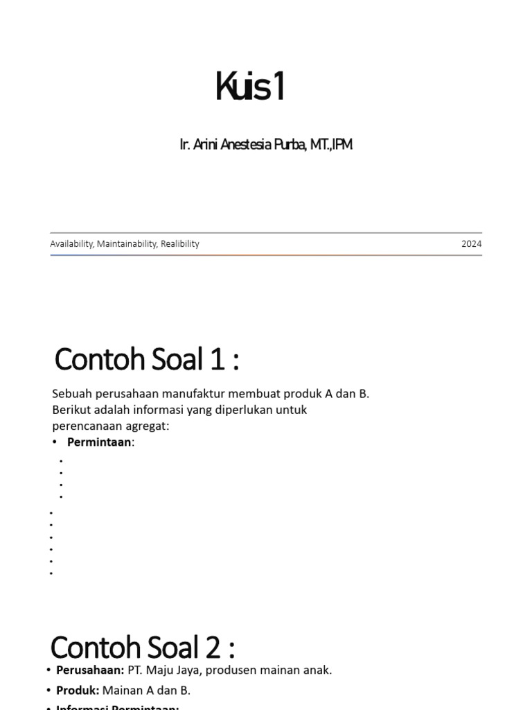 Contoh Soal Manop Kuis | PDF | Griya & Taman | Teknologi & Rekayasa