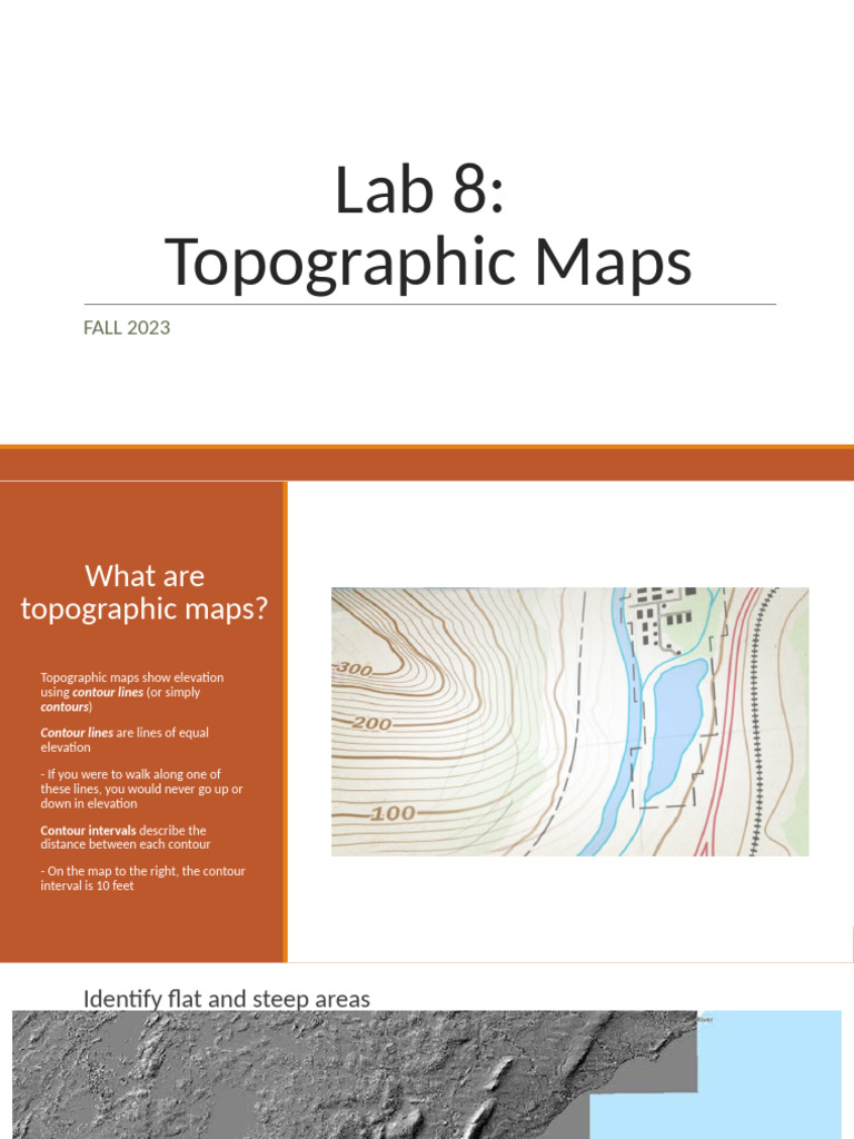 Lab 8 Topo Maps | PDF | Topography | Contour Line