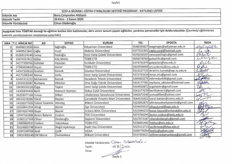 İmza Listesi Scan | PDF