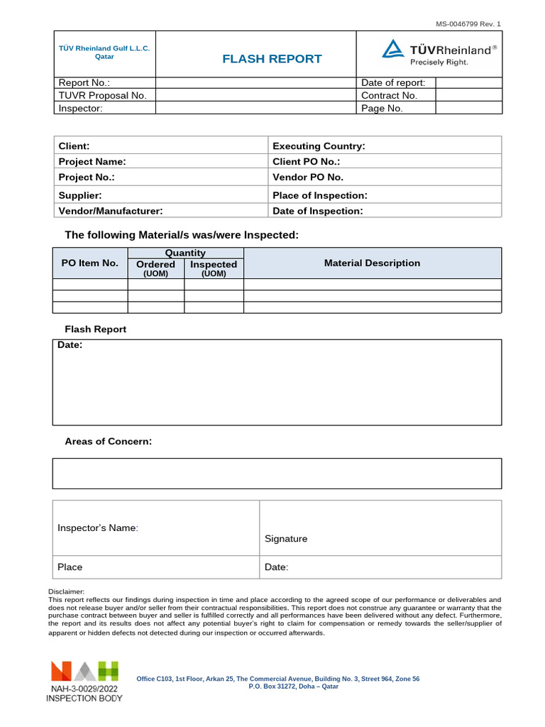MS-0046799 - Flash Report Rev.1 | PDF