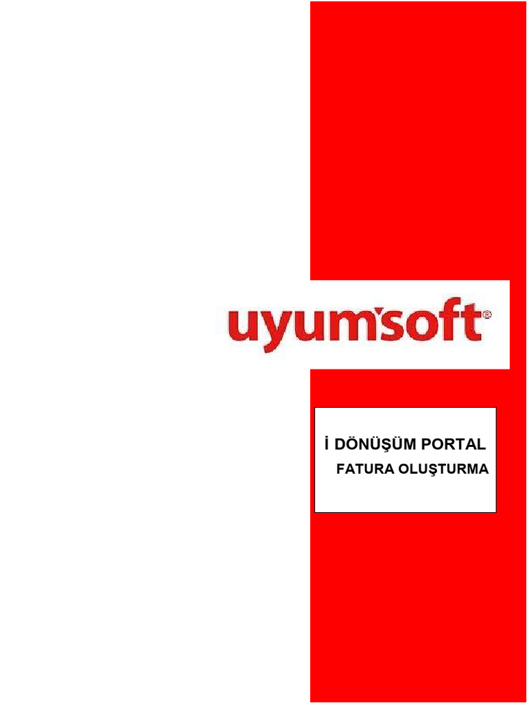 Uyumsoft I Donusum Portali E Fatura Olusturma Kilavuzu | PDF