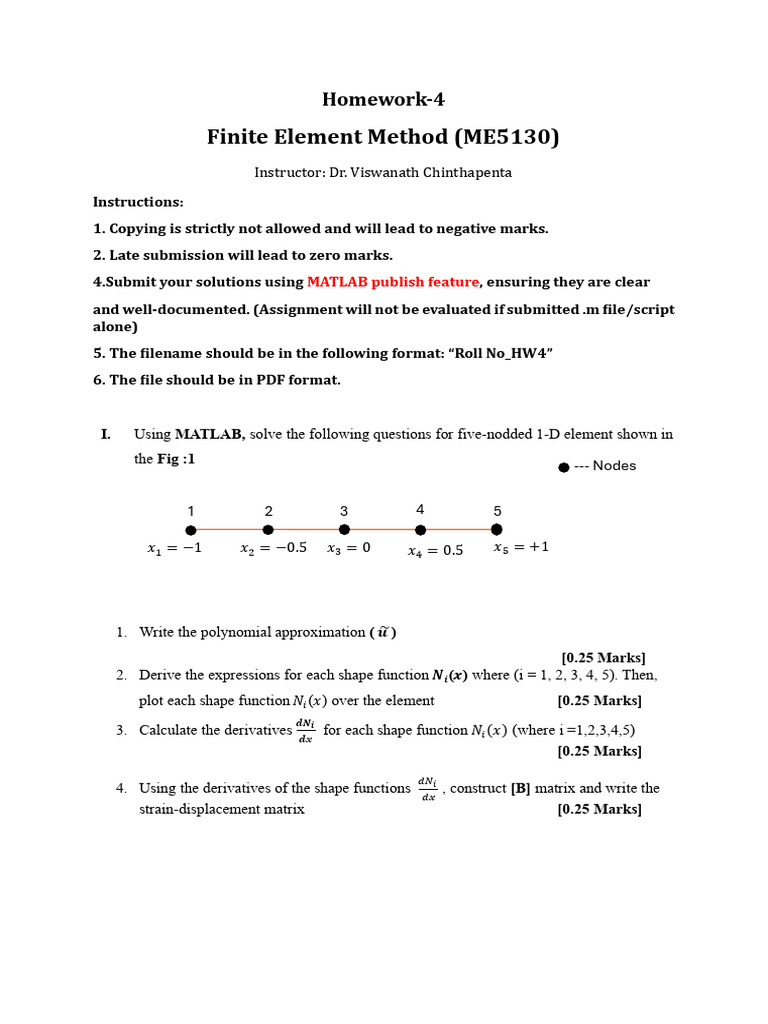 FEM4 | PDF | Matlab | Polynomial