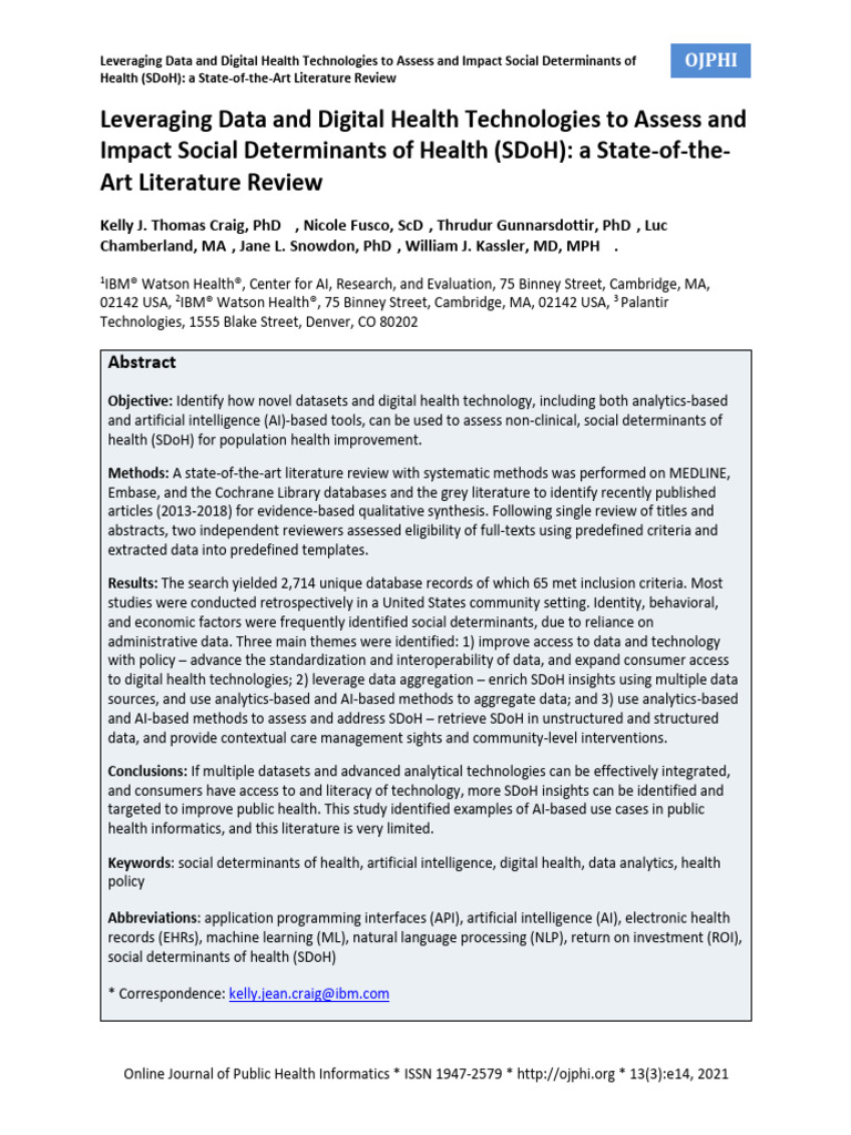Leveraging Data and Digital Health Technologies | PDF | Electronic ...