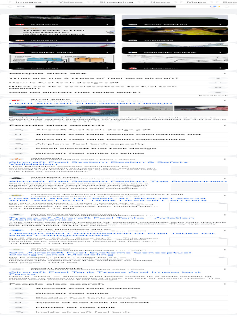 Aircraft Fuel Tank Design Overview | PDF | Airplane | Aircraft
