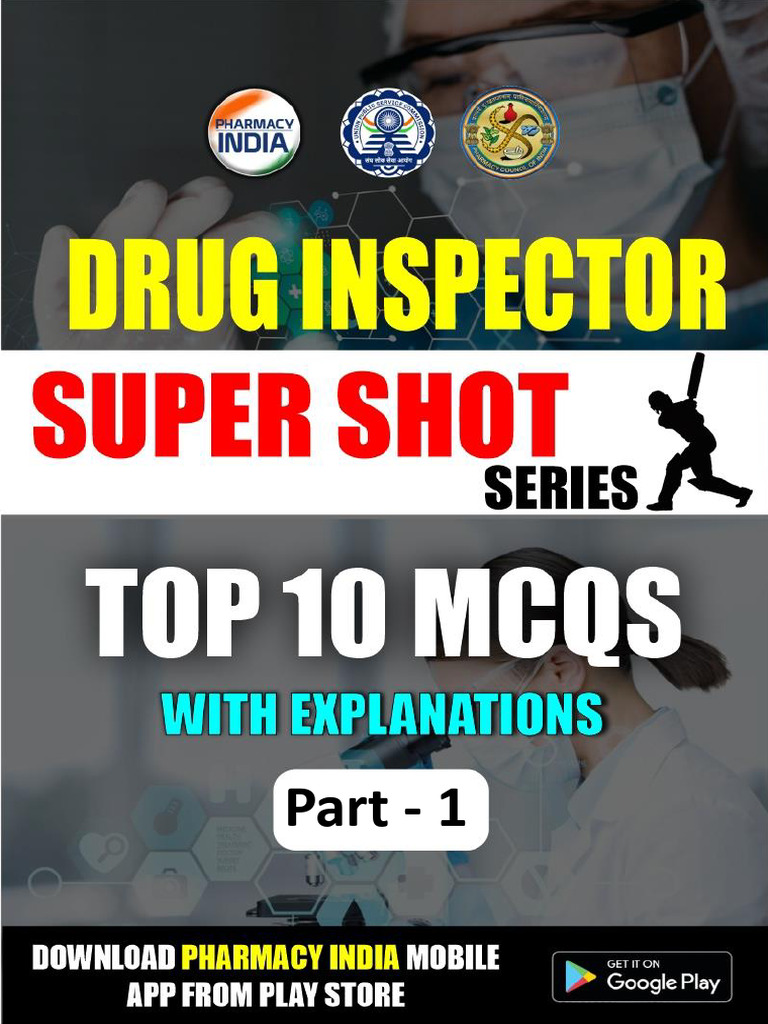 Drug Inspector Exam Questions & Answers | PDF | Blood Plasma | Coagulation