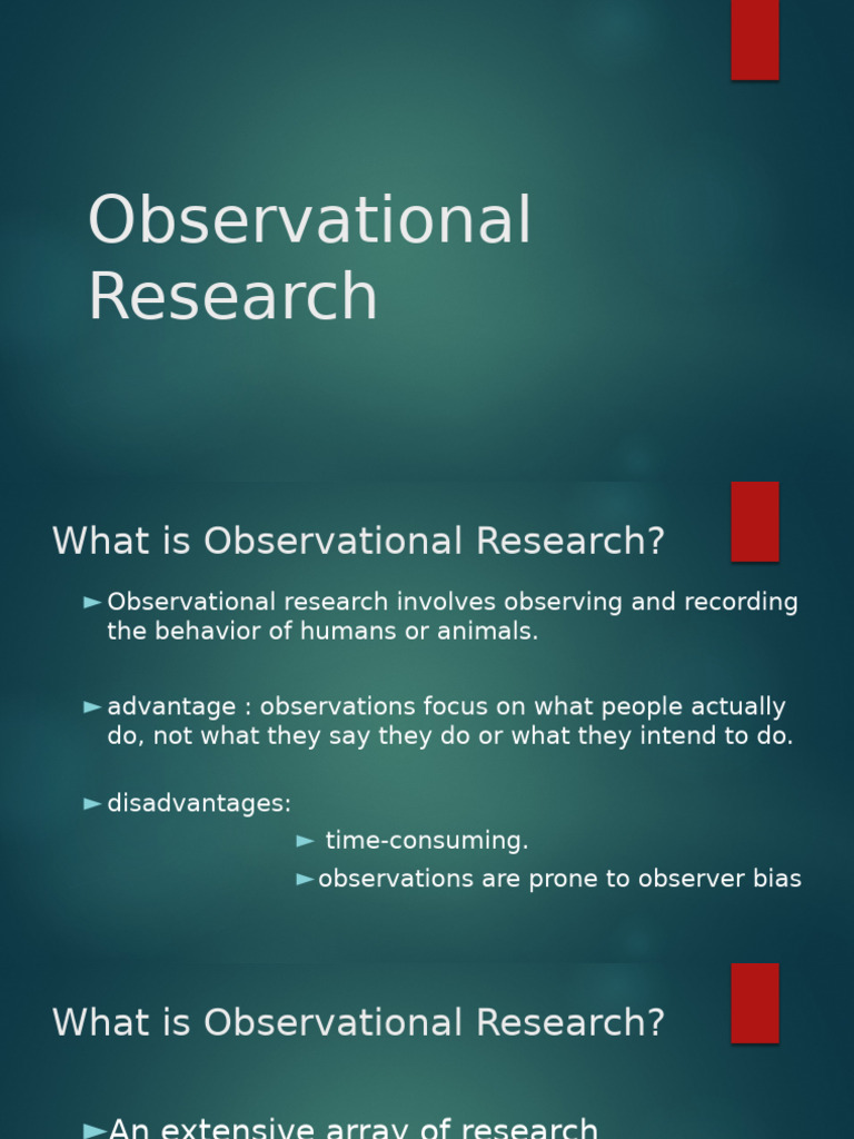 Observational Research | PDF