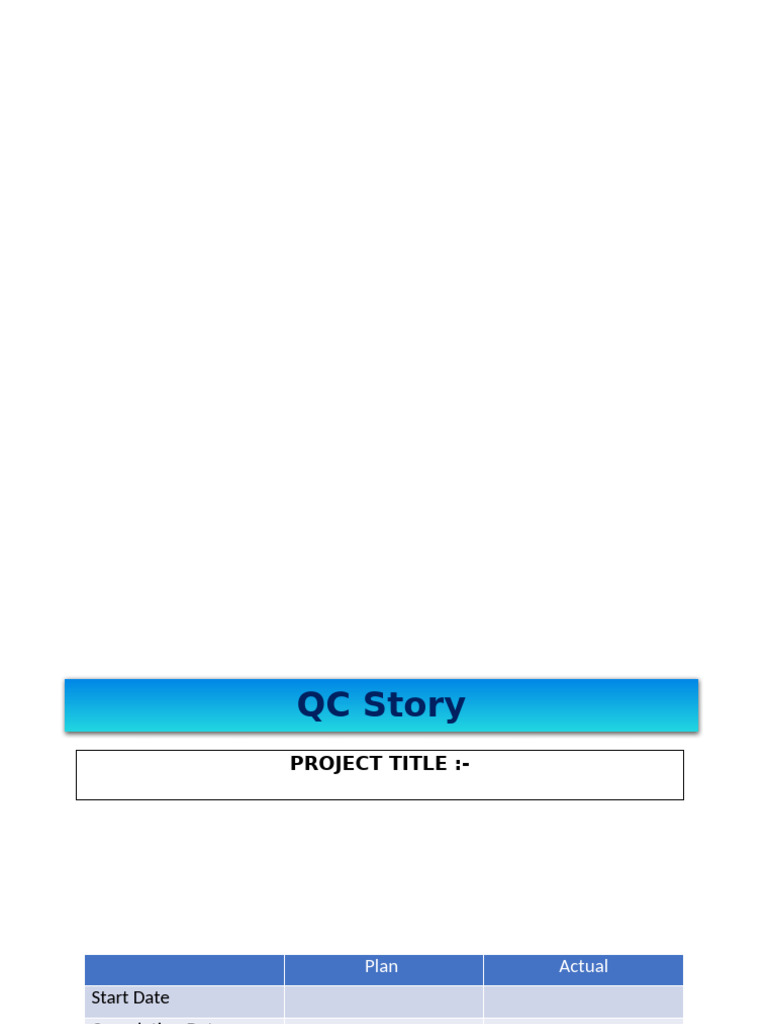 QC Story Template | PDF