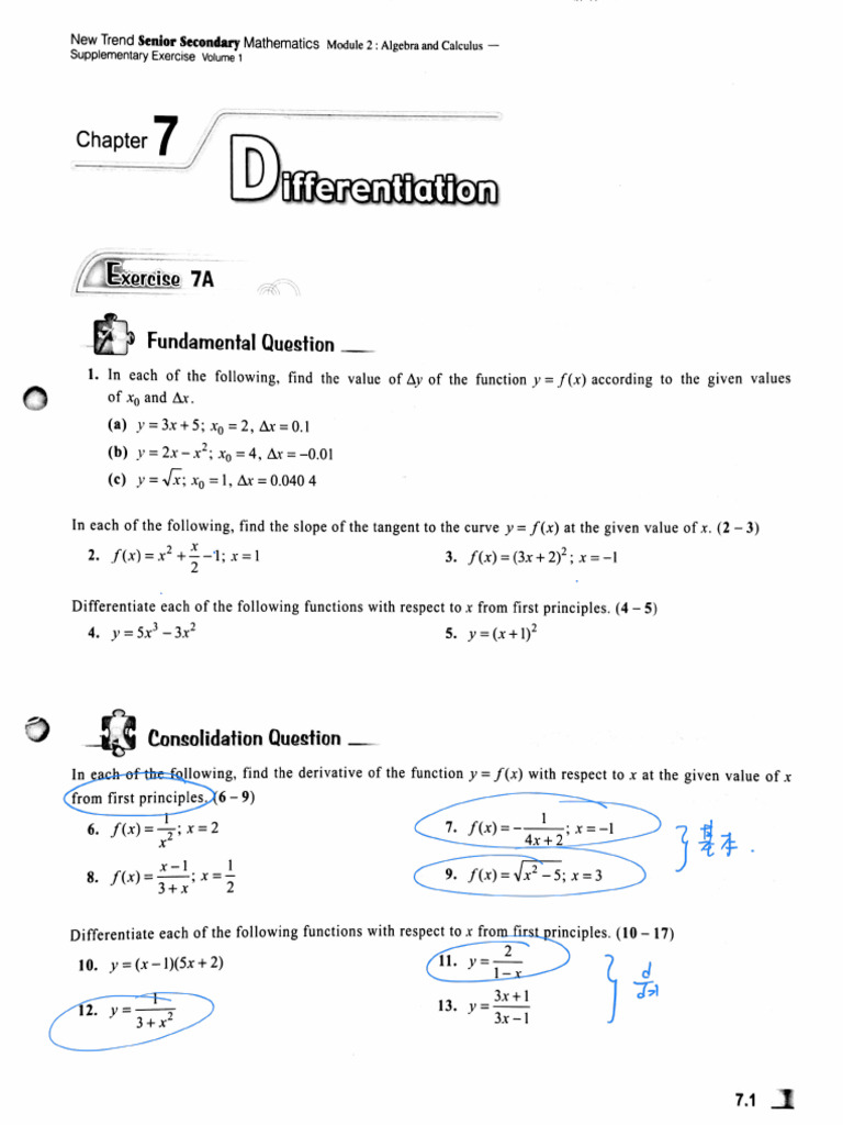 Differentiation 1 | PDF