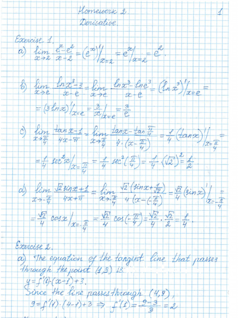 С.2 Derivative - HW - 2 (correction) | PDF