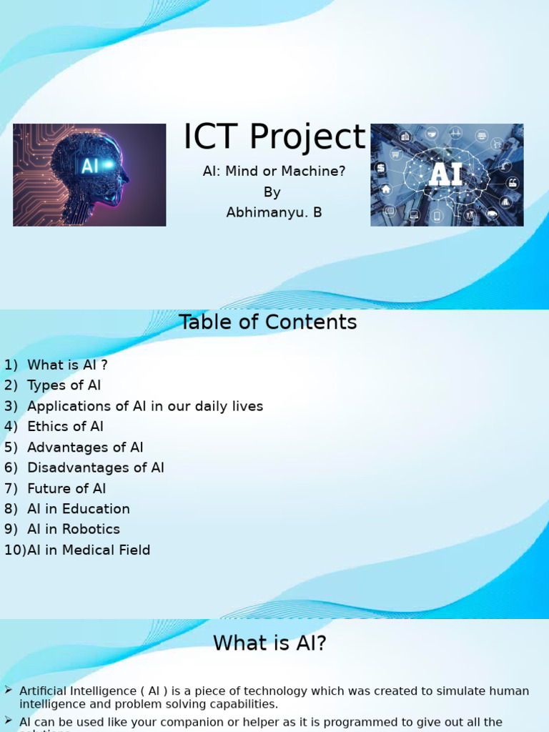ICT Project | PDF | Artificial Intelligence | Intelligence (AI) & Semantics